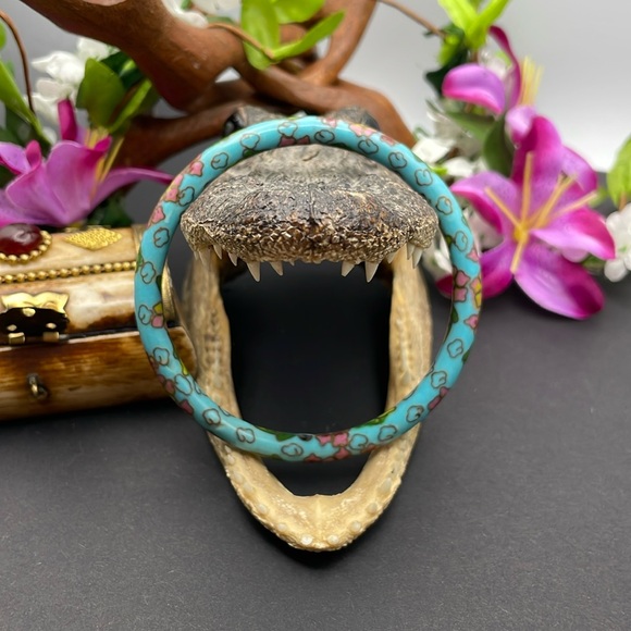 unbranded | Jewelry | Cloisonn Light Blue Bangle | Poshmark